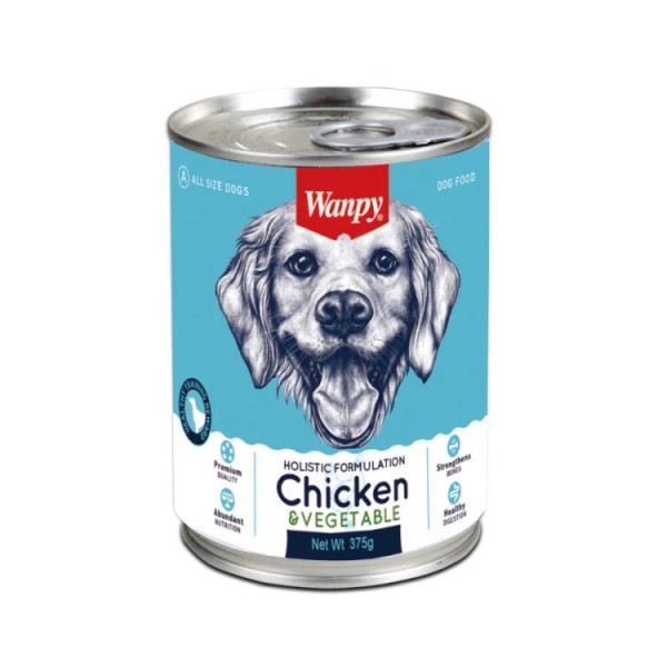 Wanpy Dog Can Food Chicken & Vegetable 375g | Buy Online