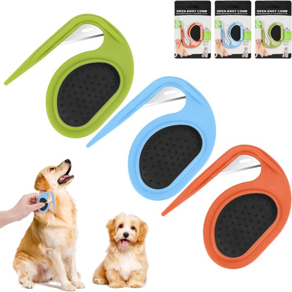 Pet Knotting Comb for Dogs & Cats – Hair Detangler
