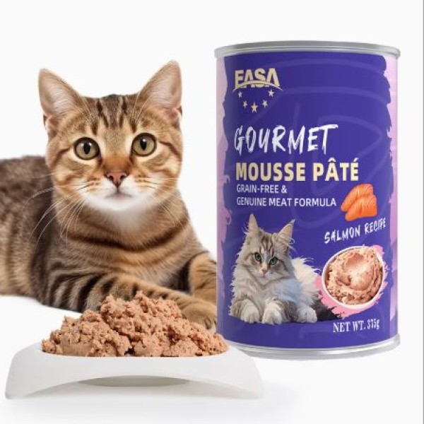 EASA Cat Can Food – Salmon Mousse Pate for Kittens 375g