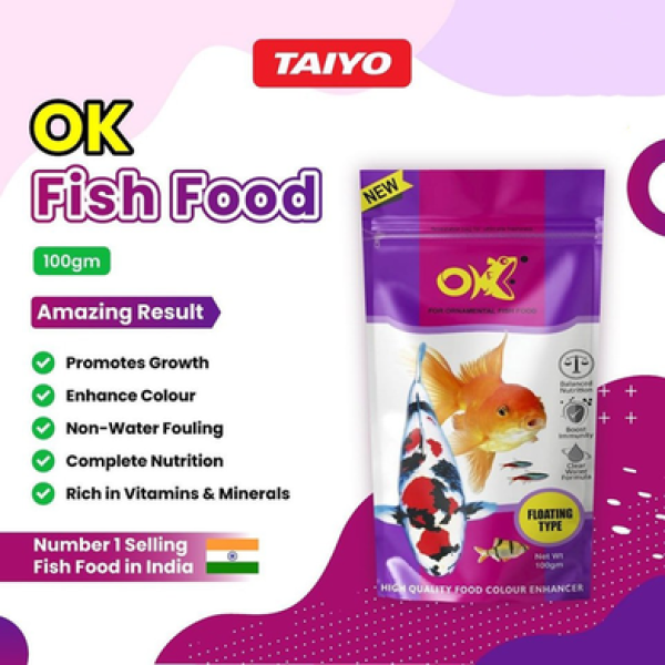 Taiyo OK Aquarium Fish Food Pouch 100gm